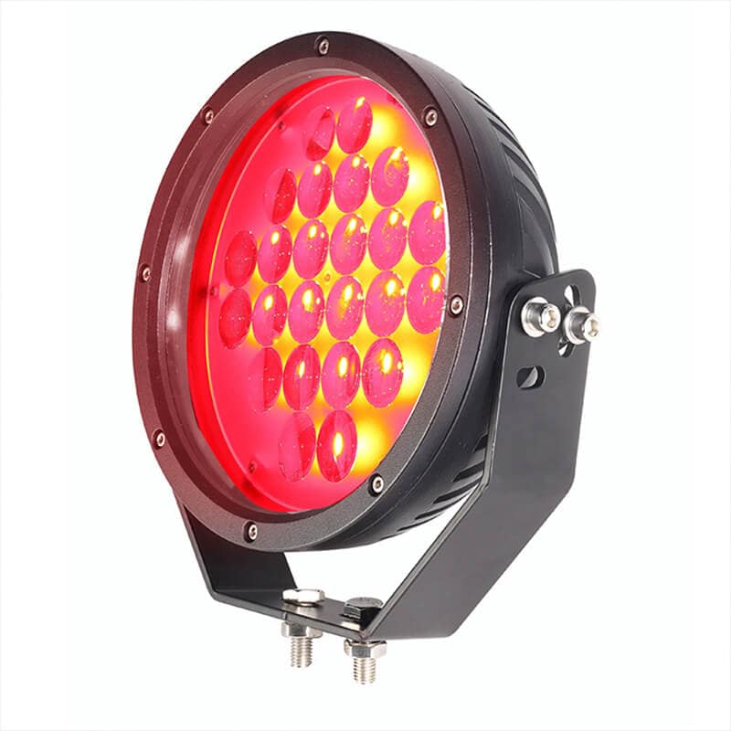Forklift Engineering Vehicle 9inch Spot Light Round 72 Watts LED Red ...