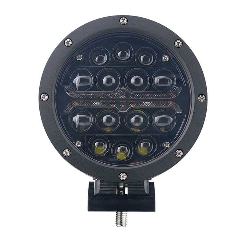 TEEHON 60W 7.1 Inch DRL Amber Angle Eye Round Offroad Led Driving ...